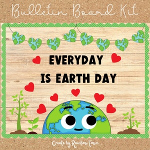 Earth Day Bulletin Board Classroom Display Door Decor Kit - Etsy