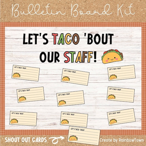 Shout Outs Bulletin Board Kit Staff Appreciation Shout Out - Etsy