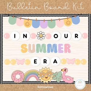 Summer Era Bulletin Board Kit: Groovy Pastel Classroom Decor (PDF) - Etsy