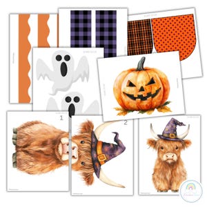Halloween Bulletin Board Kit or Door Decor | Highland Cow Witch ...