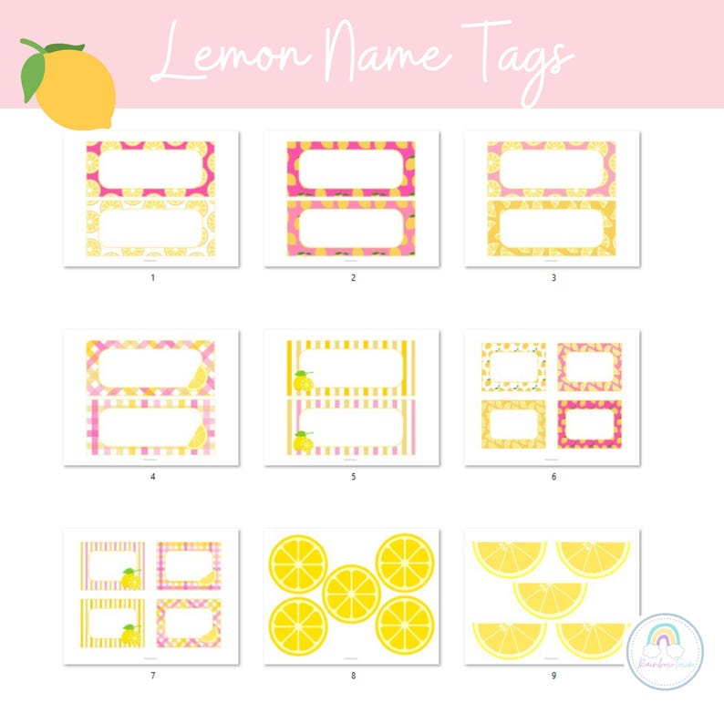 Lemon Name Tags: Editable Classroom Labels (PPT File) - Etsy