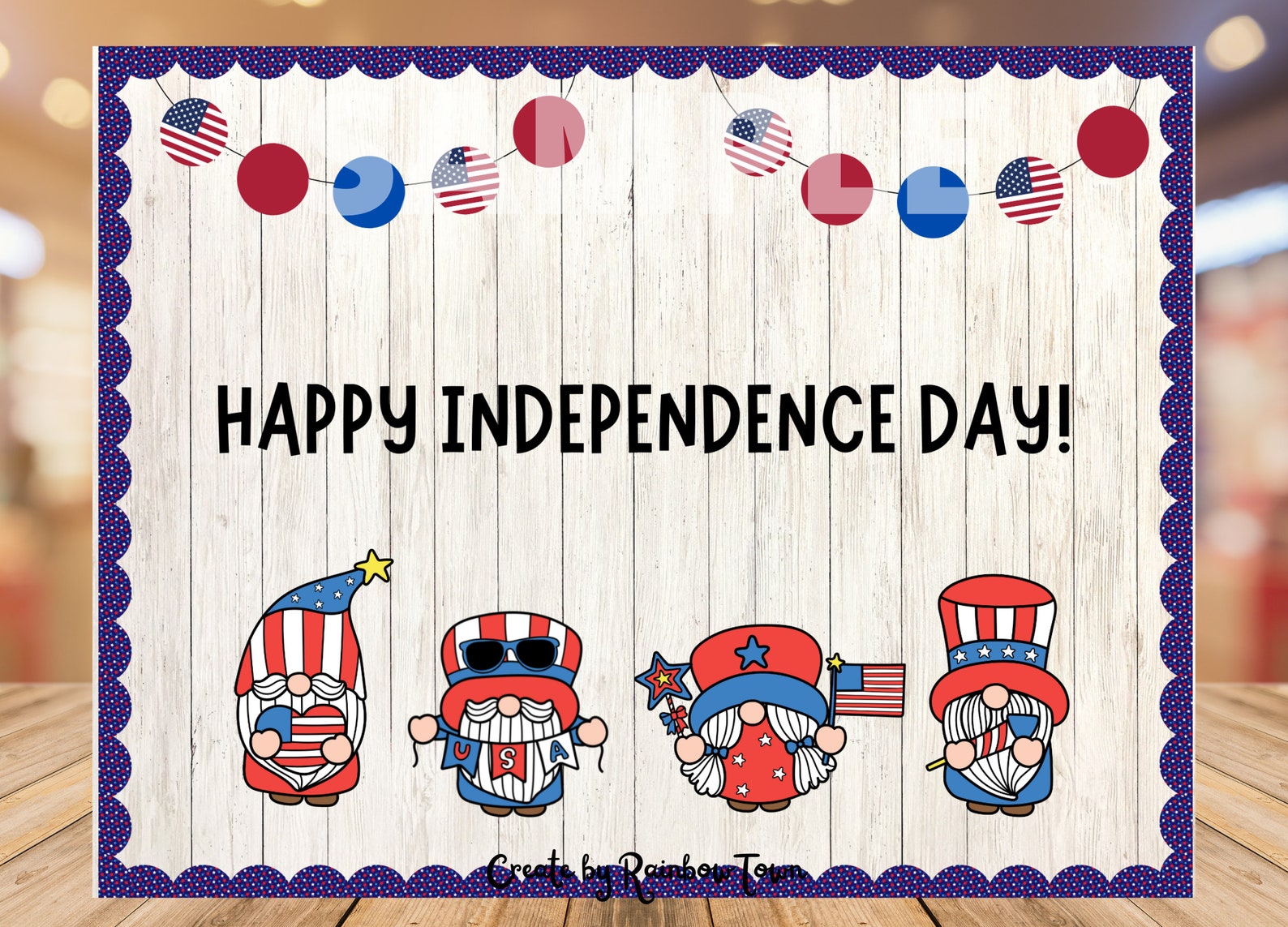 Patriotic Gnomes Bulletin Board 4th of July Classroom Decor - Etsy