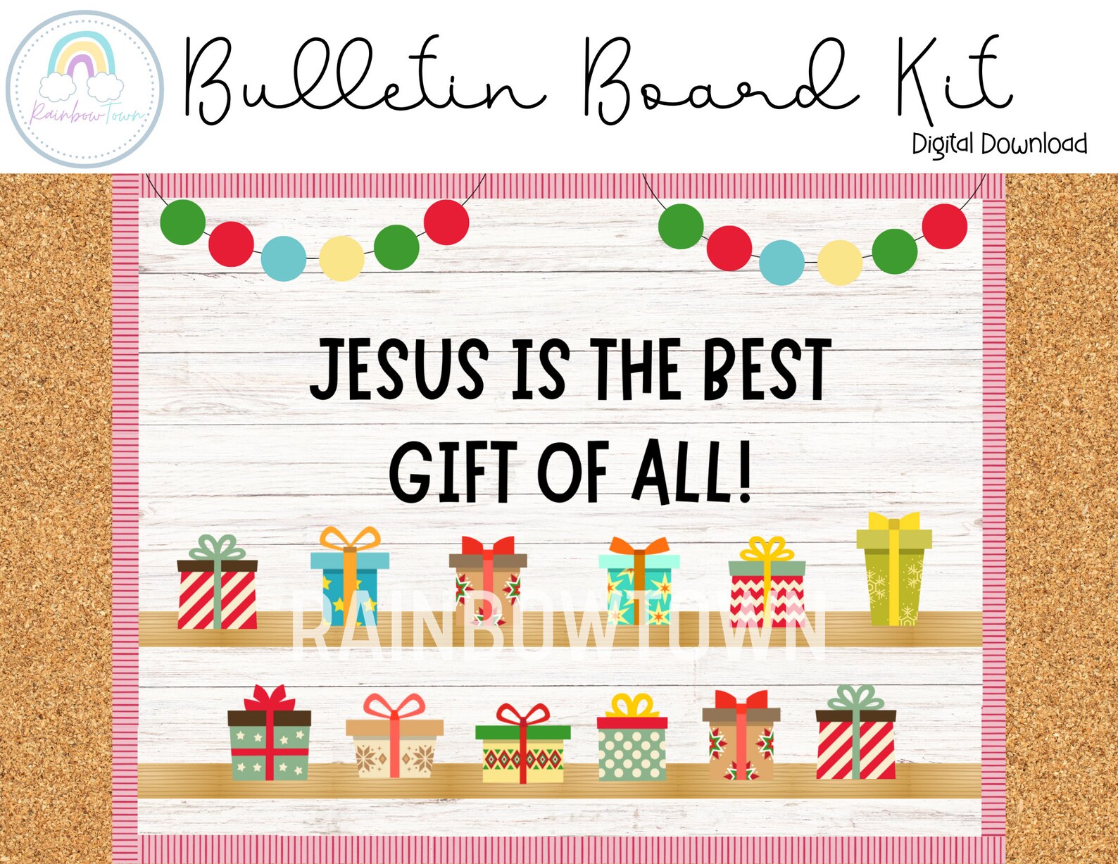 Christmas Bulletin Board Kit | Christian Classroom Decorations ...