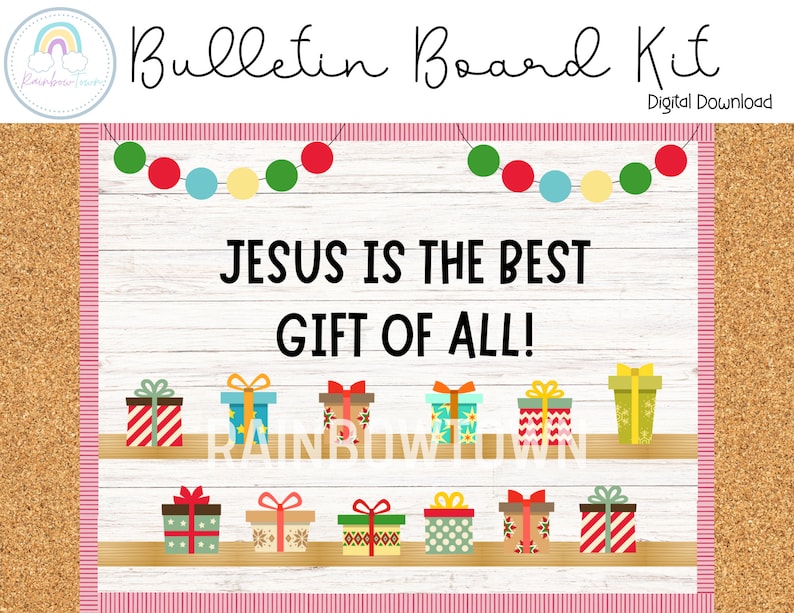 Christmas Bulletin Board Kit We Are Gifts From GOD Christmas Classroom ...