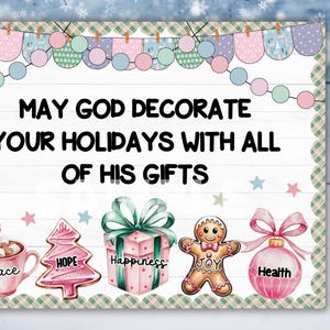 Christmas Bulletin Board Kit God Decorate Your Holiday Church Bulletin ...