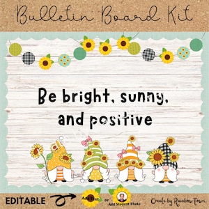 Gnomes Spring Bulletin Board Summer Bulletin Board Classroom Door Decor ...