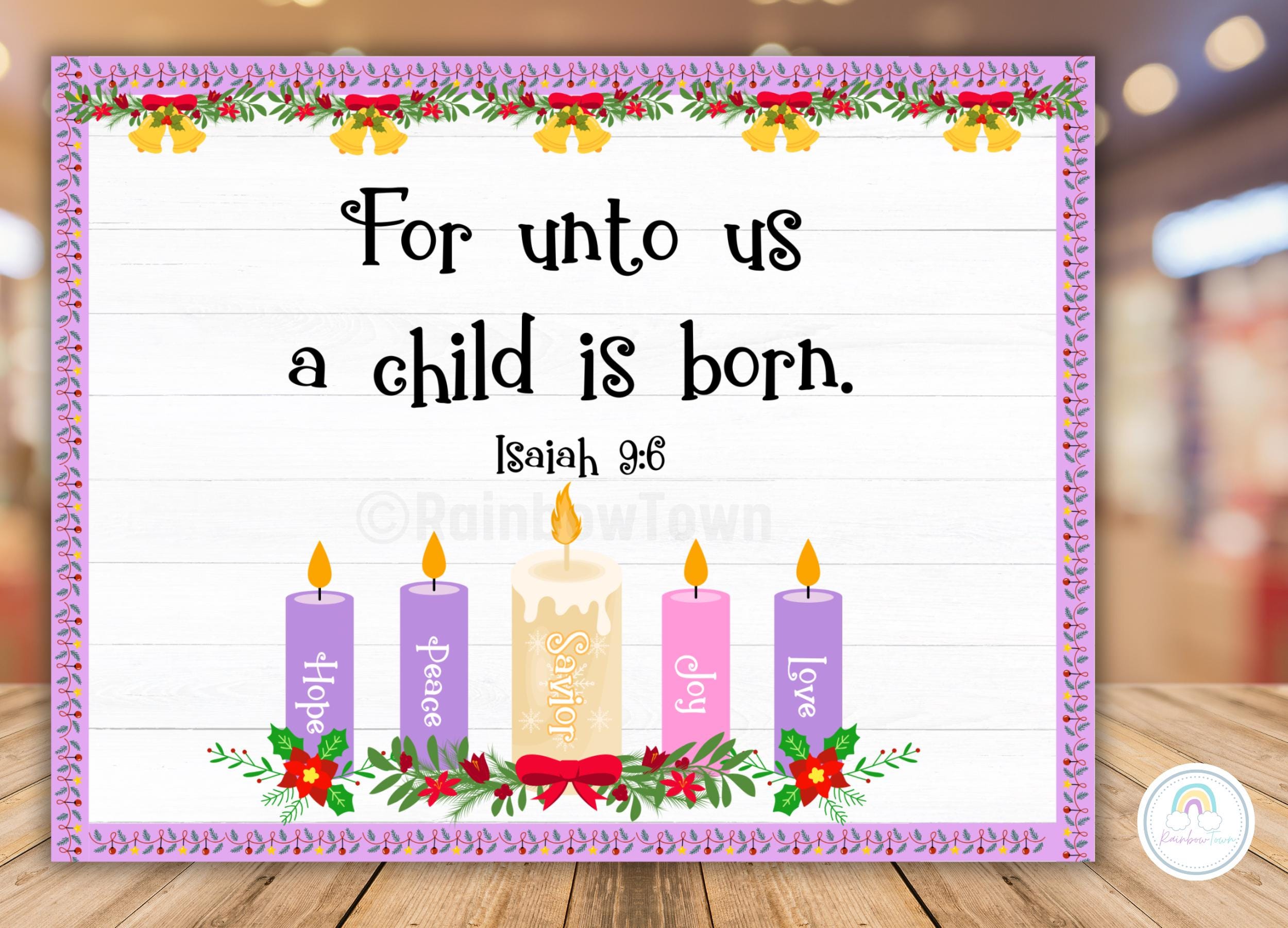 Christmas Bulletin Board Kit Christian Advent Classroom Decorations ...