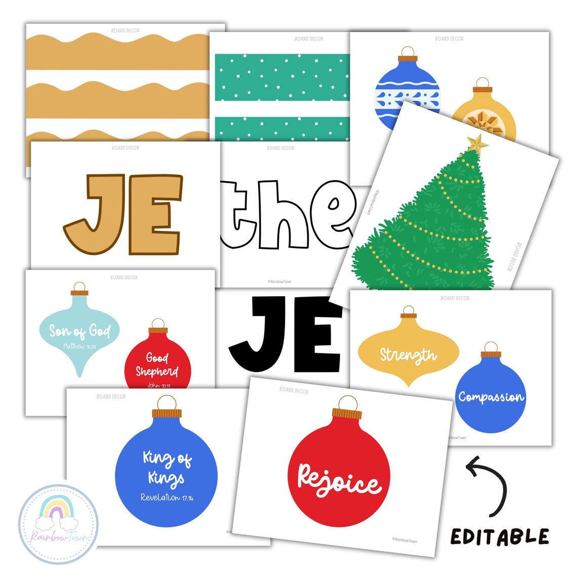 Christmas Christian Bulletin Board | Holiday Classroom Decor ...