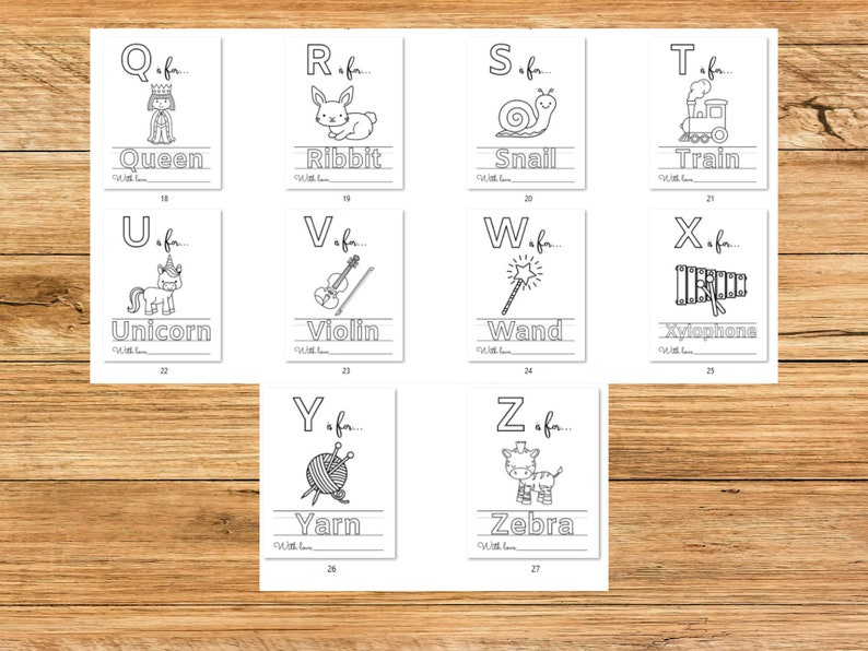 Baby's First ABC Book Printable Alphabet Coloring book | Etsy