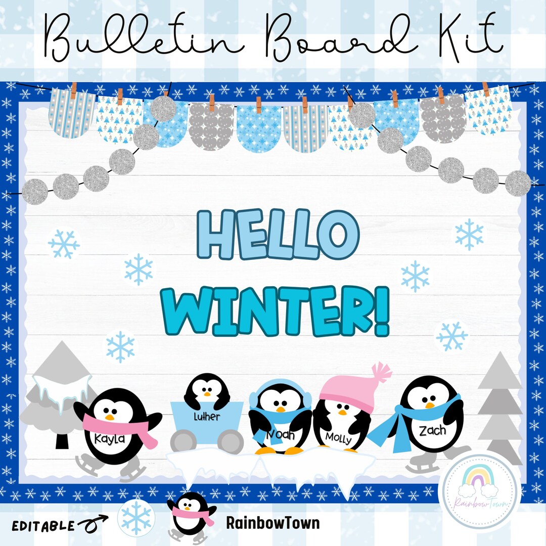 Winter Bulletin Board | Learning in A Winter Wonderland Classroom Decor ...