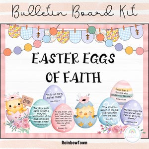 Easter Bulletin Board Kit Bible Verse Christian Classroom Decor ...