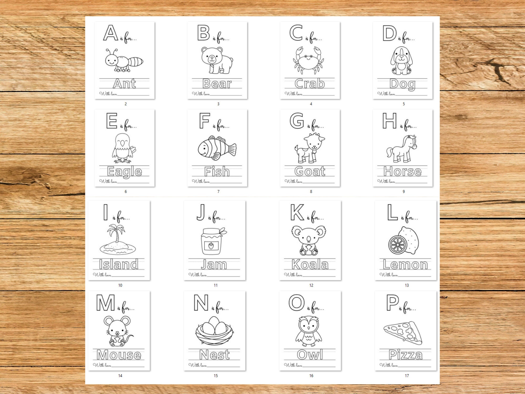 Baby's First ABC Book Printable Alphabet Coloring Book - Etsy