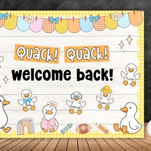 Back to School Bulletin Board Duck & Goose Classroom Decor Editable - Etsy