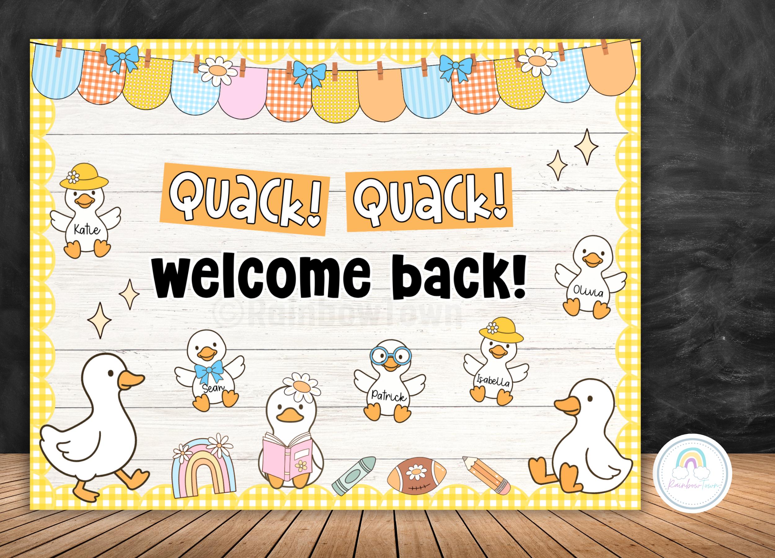 Back to School Bulletin Board Duck & Goose Classroom Decor Editable - Etsy