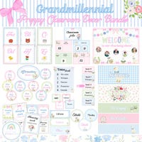 Goose and Gingham Clipart | Grandmillennial Coquette Classroom Decor - Etsy