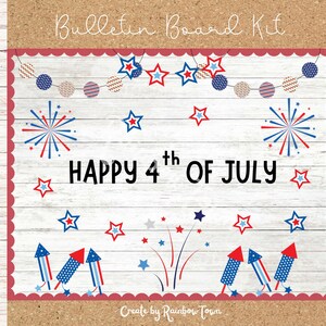 Fireworks July 4th Patriotic Bulletin Board Classroom Decor - Etsy