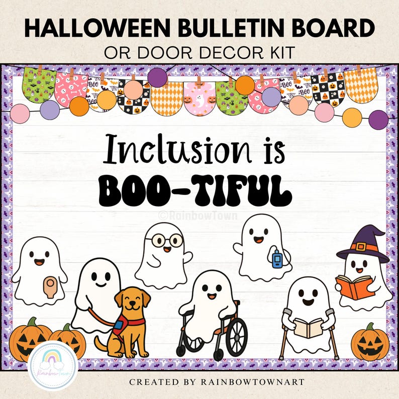 Halloween Inclusion Bulletin Board Kit October Classroom Decor ...