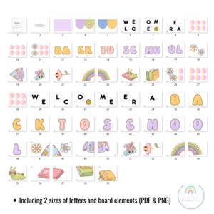 Back to School Bulletin Board Groovy Classroom Decorations Printable - Etsy