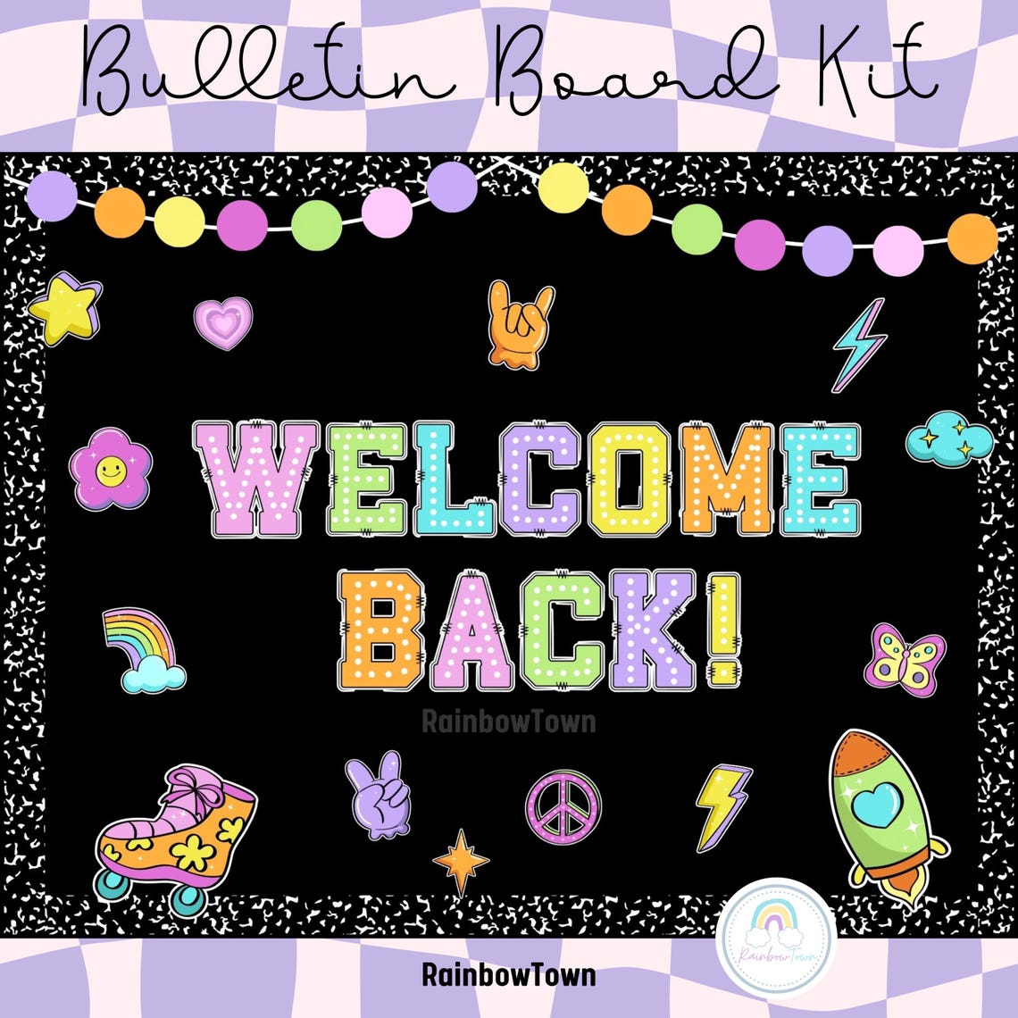 Welcome Back to School Bulletin Board Decor: Pastel Classroom Display ...