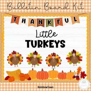 Thanksgiving Bulletin Board Kit, Turkey Student Photos Editable, Fall ...