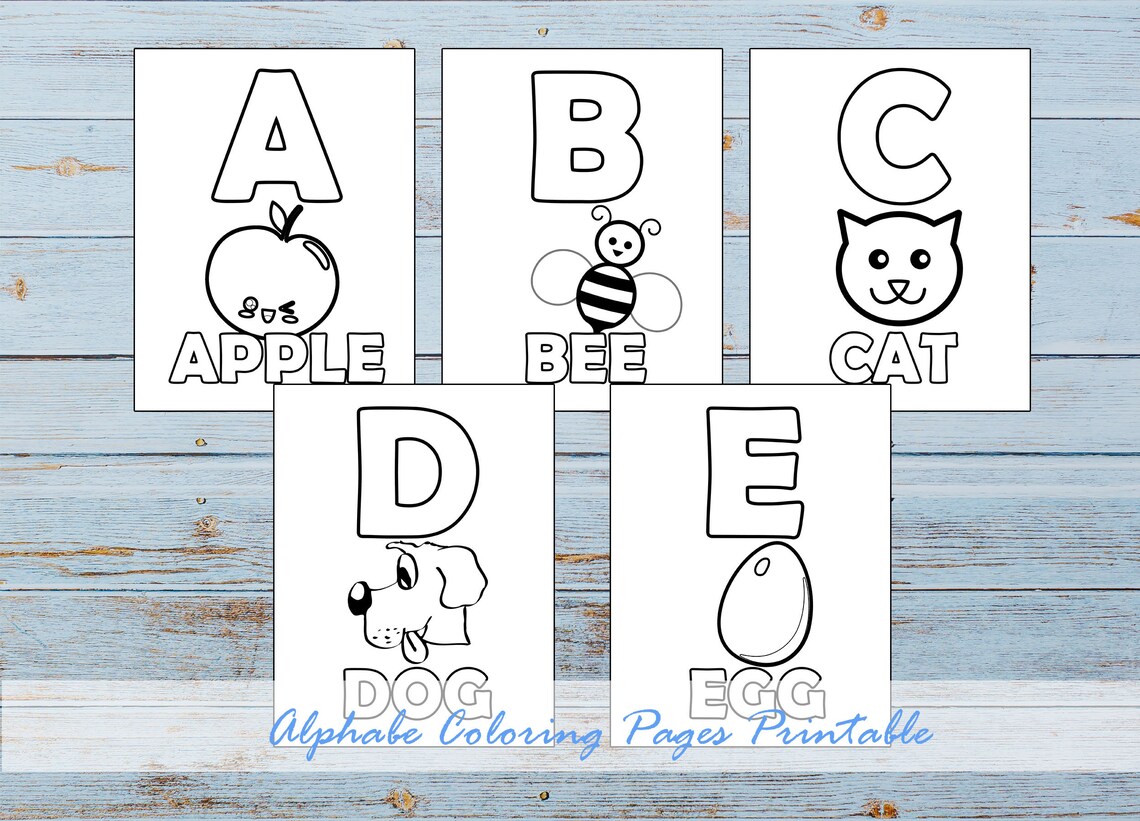 Printable Coloring Pages Alphabet Coloring Pages Print and - Etsy Canada
