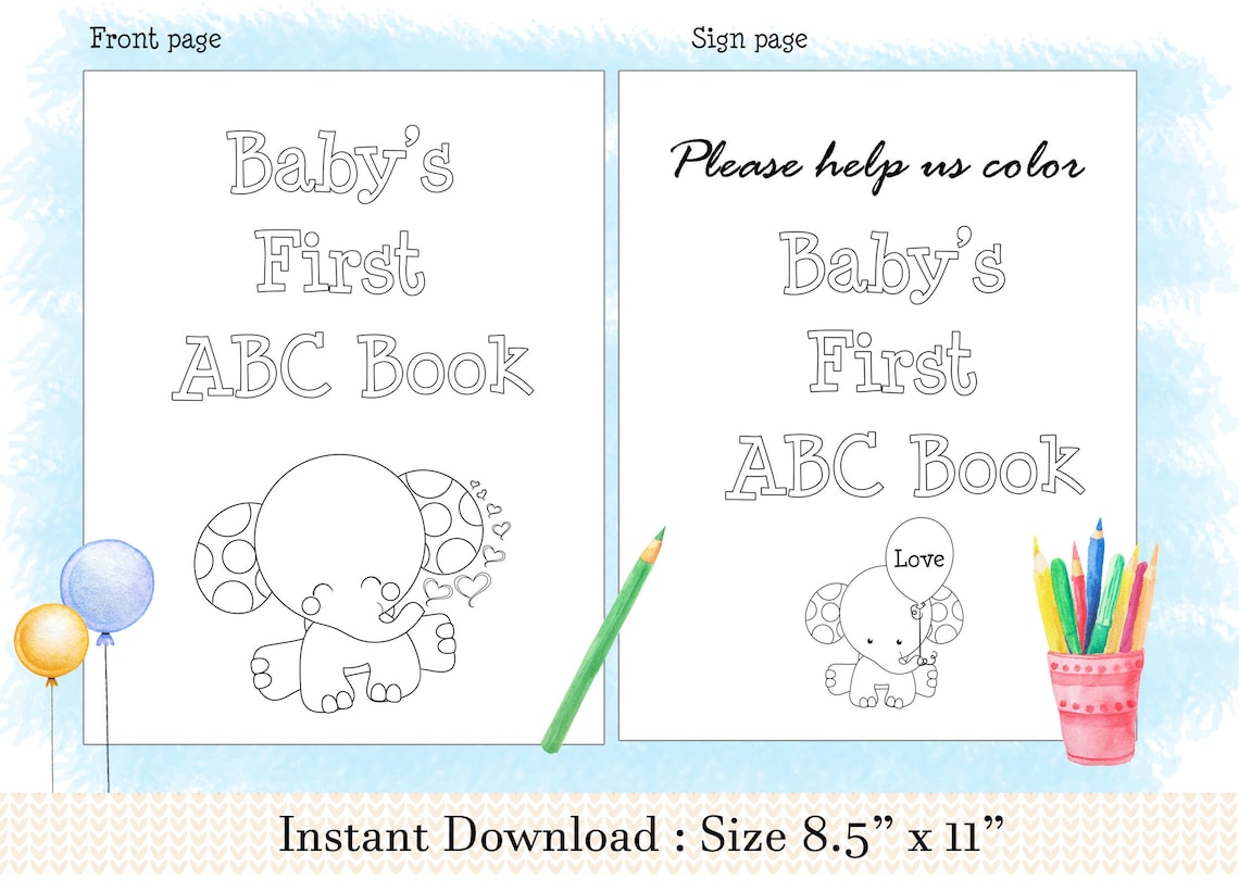 Baby First Alphabet Book Baby's First Book Baby First ABC - Etsy