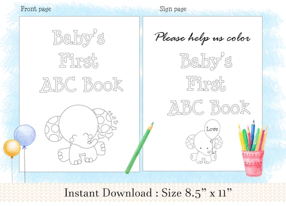 Baby First Alphabet Book Baby's First Book Baby First ABC - Etsy