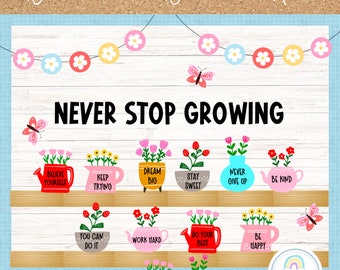 Spring Bulletin Board Printable, April Bulletin Board Kit May Bulletin ...