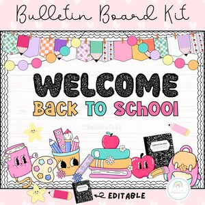 Back to School Bulletin Board Kit Classroom Door Decor Composition ...