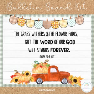 Fall Bulletin Board Christian Bible Verses Classroom Decor - Etsy