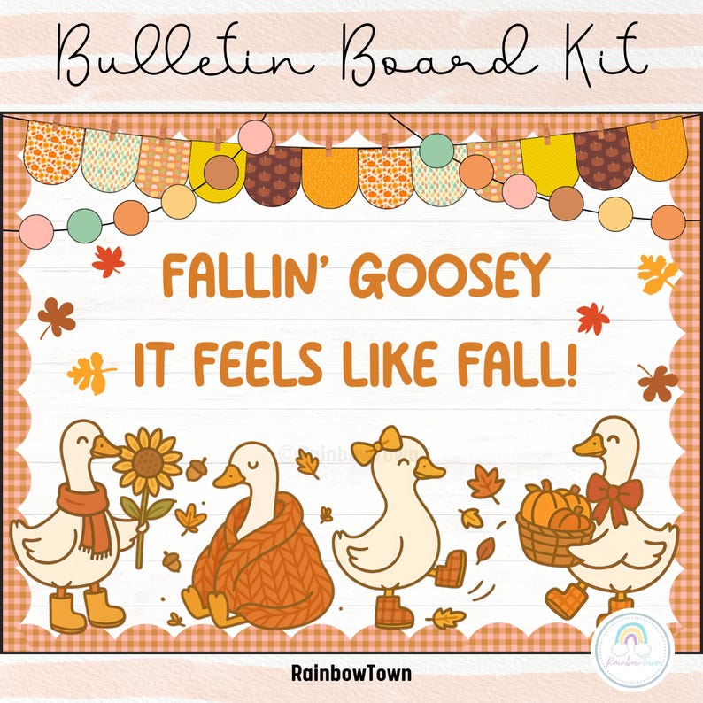 Silly Goose Fall Bulletin Board Kit | Autumn Classroom Decorations ...