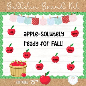 Fall Bulletin Board Kit: Apple Classroom Decor (printable PDF) - Etsy