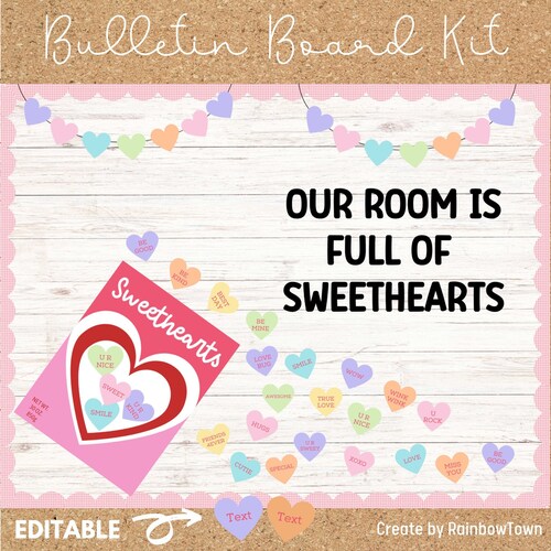 Valentines Bulletin Board Kit Valentine's Day - Etsy