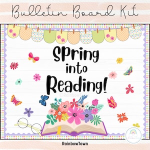 Spring Bulletin Board Library Bulletin Board Kit Classroom Decorations ...