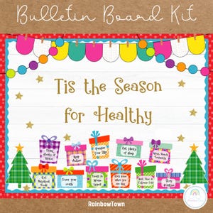 Christmas Healthy Habits Bulletin Board Kit Holiday Classroom ...