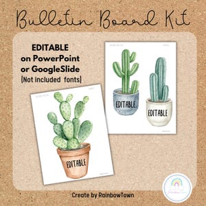 Stay Sharp Back to School Bulletin Board Cactus Modern Classroom ...