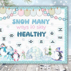 Winter Healthy Habits Bulletin Board Kit School Nurse Bulletin Board ...