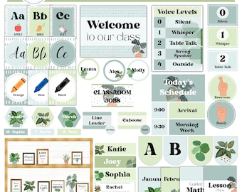 Plant Boho Neutral Classroom Decor Bundle Plant Classroom Decor Bundle ...