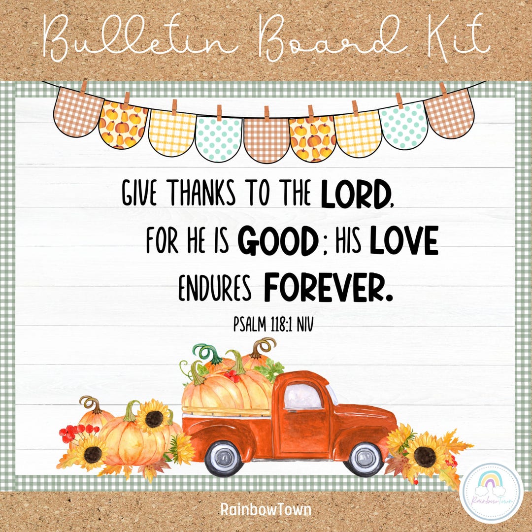 Fall Bulletin Board Christian Bible Verses Classroom Decor - Etsy