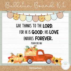 Fall Bulletin Board Christian Bible Verses Classroom Decor - Etsy
