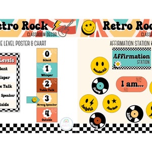 Retro Groovy Classroom Decor Bundle Printable & Editable - Etsy