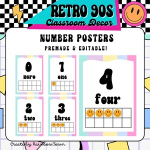 90s Groovy Retro Classroom Decor Bundle Printable - Etsy