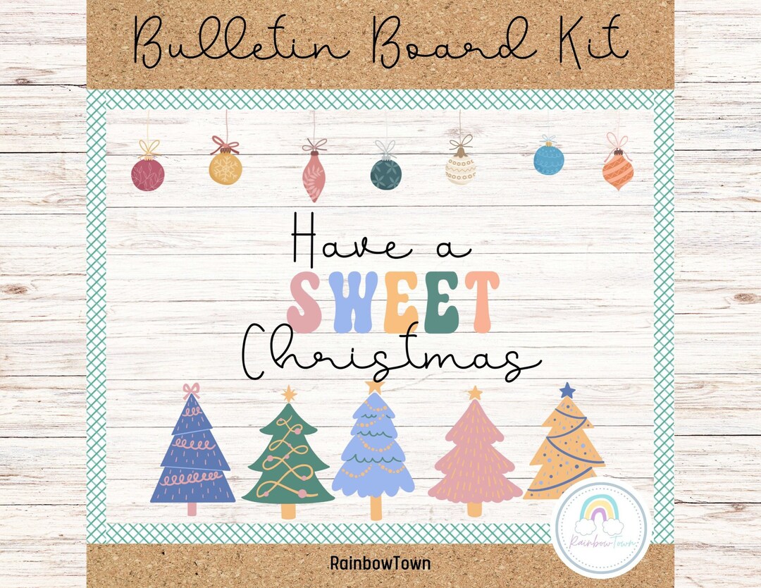 Pastel Christmas Bulletin Board Kit Christmas Modern Classroom Decor - Etsy