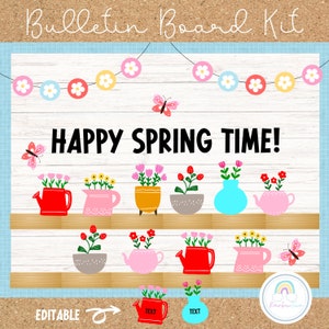 Spring Bulletin Board Growth Mindset March April Classroom Decor ...