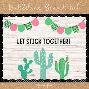 Cactus Bulletin Board Kit Summer Classroom Decoration - Etsy