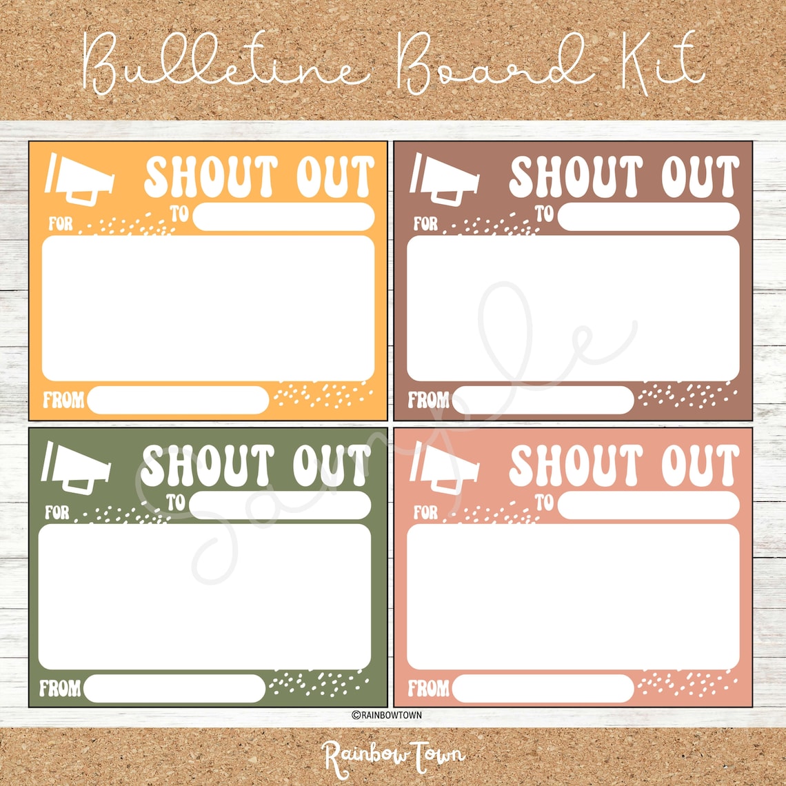 Staff Shout Outs Bulletin Board Wall Letters Shout Out Card - Etsy