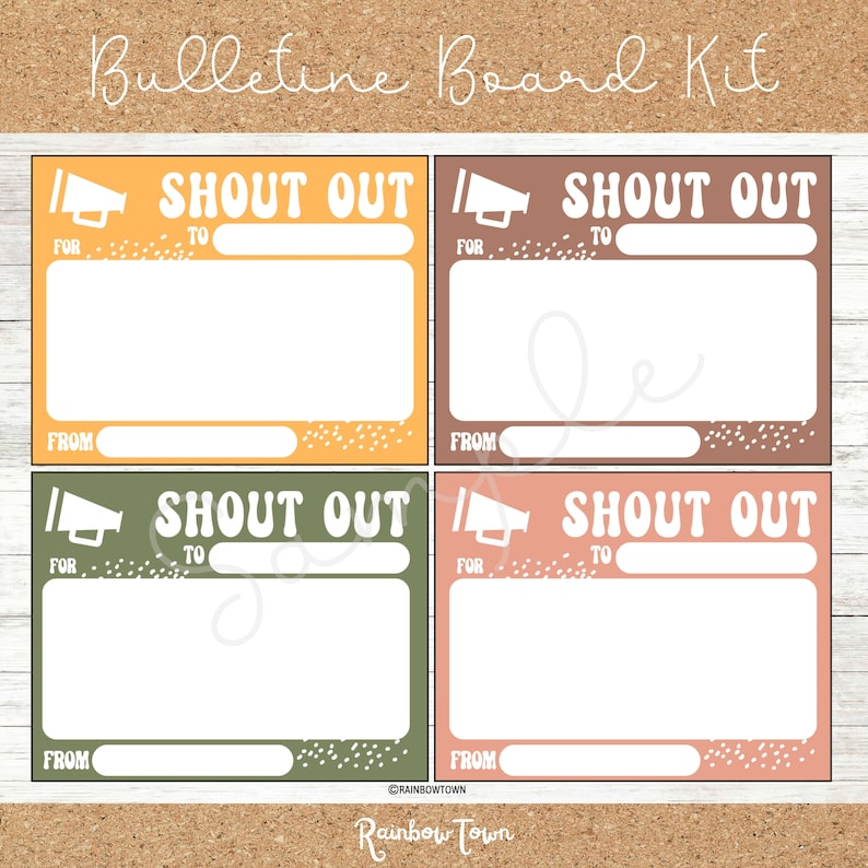 Staff Shout Outs Bulletin Board Wall Letters Shout Out Card - Etsy