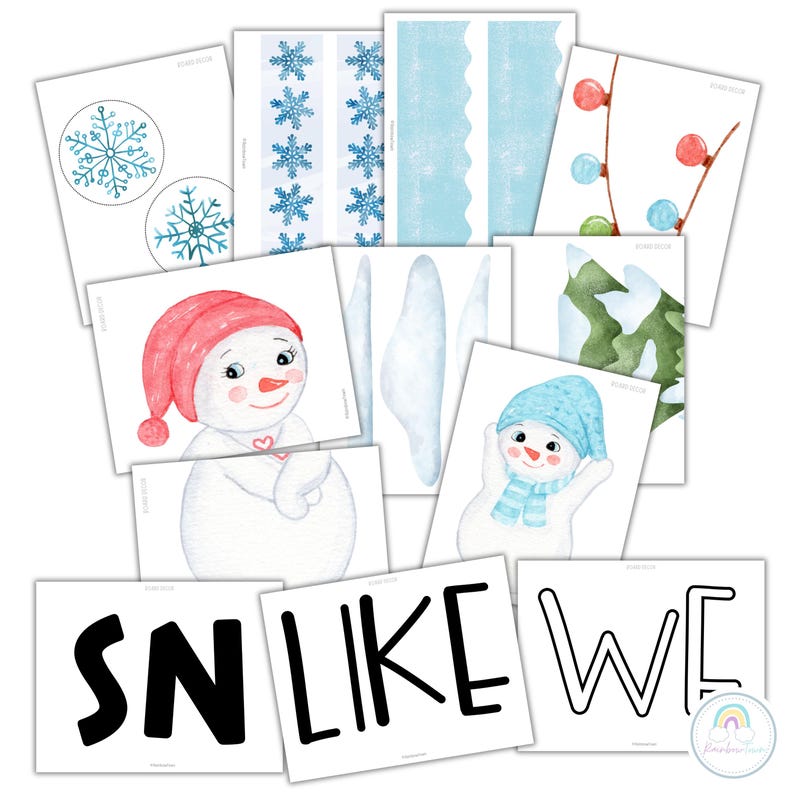 Winter Snowman Bulletin Board Kit | Christian Classroom Decor Printable ...