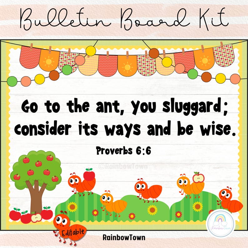 Back to School Bulletin Board Kit Ant Classroom Decor Editable - Etsy