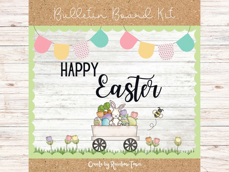 Spring Easter Bulletin Board Kit: Classroom Decor (PDF) - Etsy